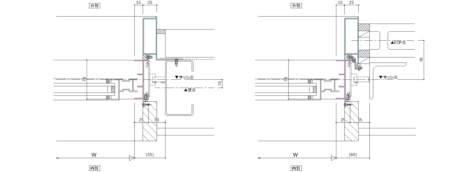 【解説】RC枠、ALC枠、同面枠、鉄骨枠の使い分け｜枠形状とは？ | 窓ハンドブック